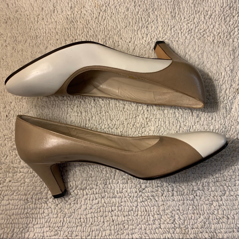 New Salvatore Ferragamo Two Tone Pumps - Gem